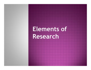 Elements of research -cacu | PDF