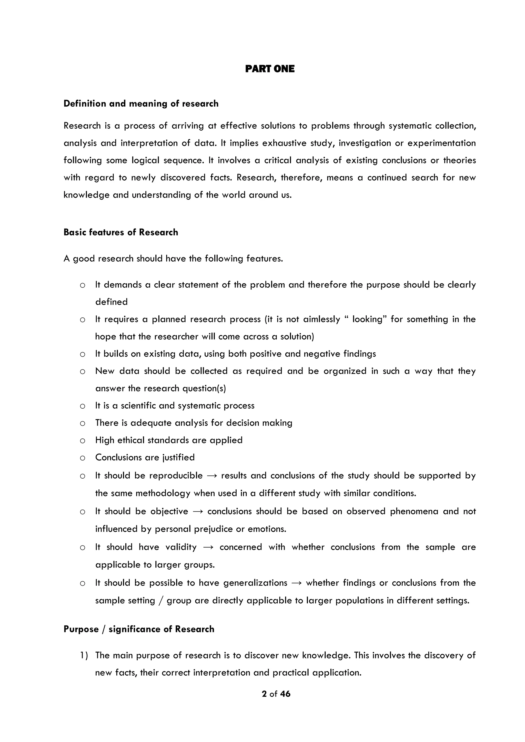 Elements of research methods | PDF