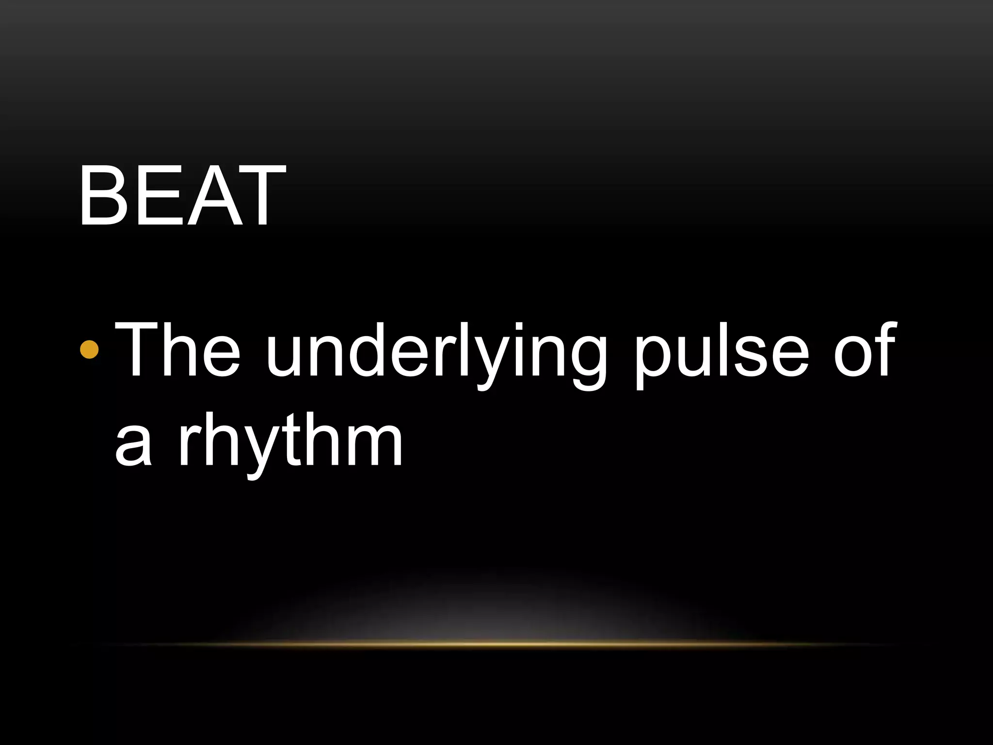 Elements of rhythm | PPTX