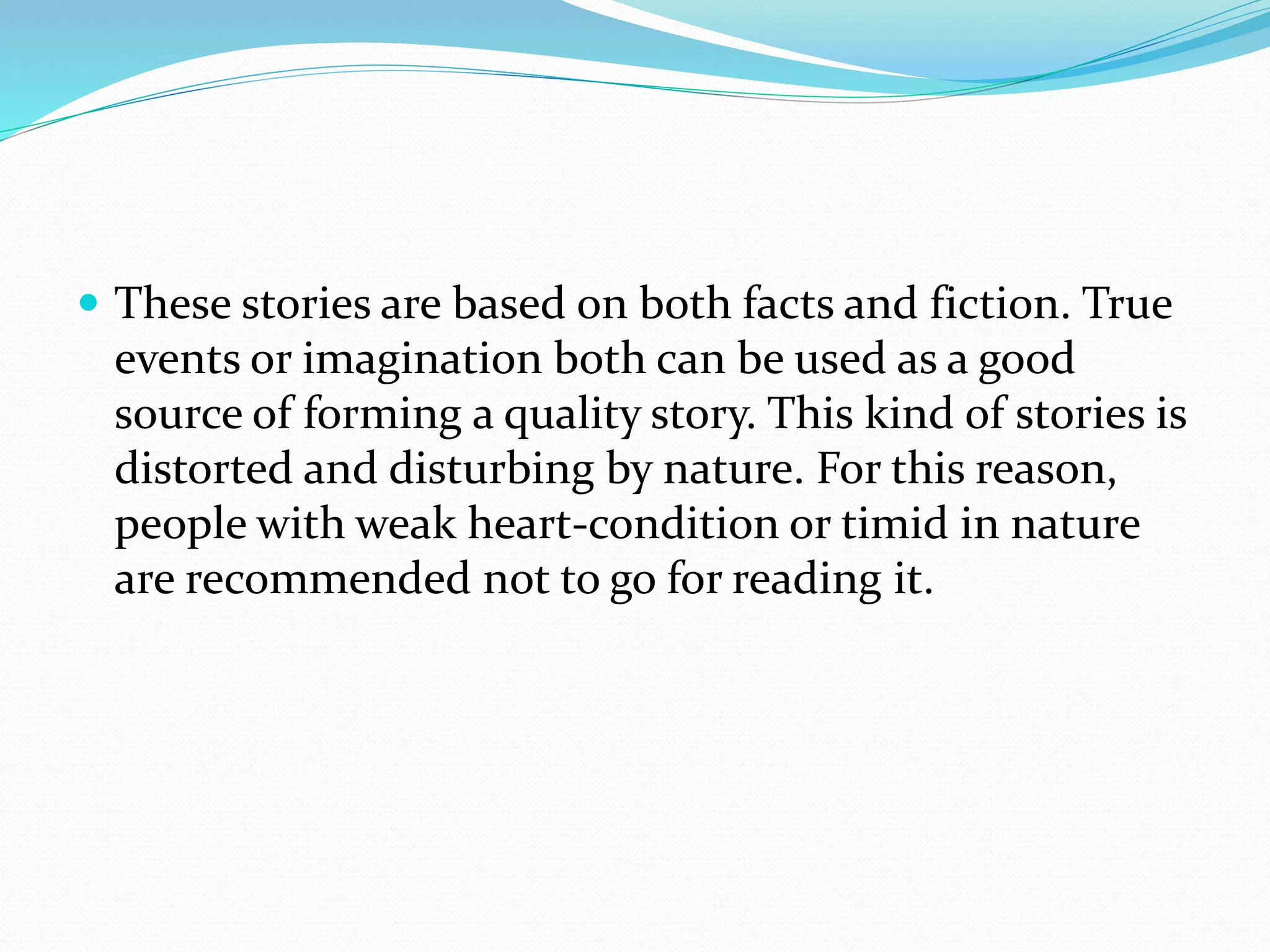 Elements of scary stories | PPTX