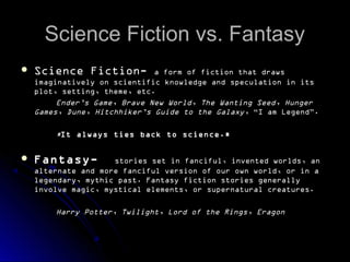 Elements of sci fi | PPT