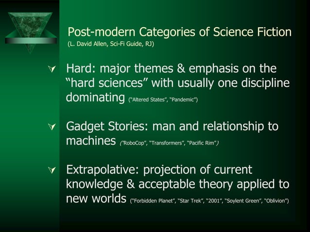 Elements of Science Fiction | PPSX | Science Fiction | Genres