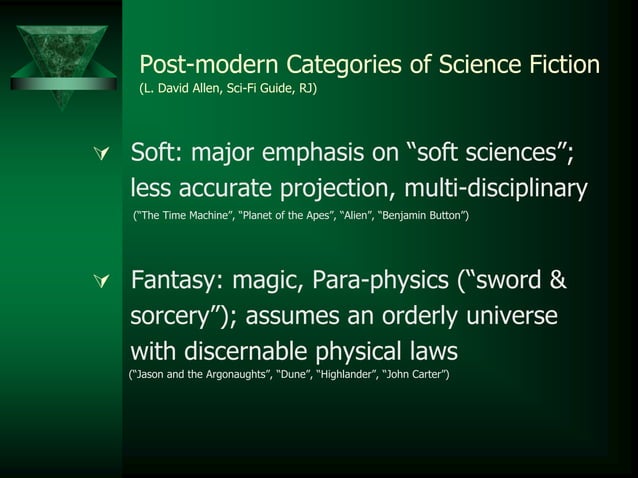Elements of Science Fiction | PPSX | Science Fiction | Genres
