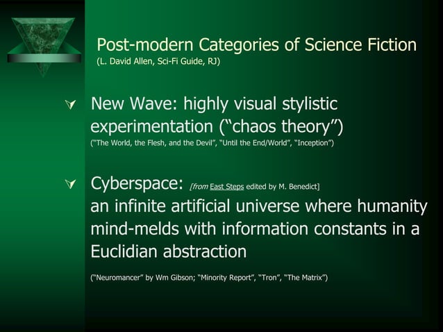 Elements of Science Fiction | PPSX | Science Fiction | Genres