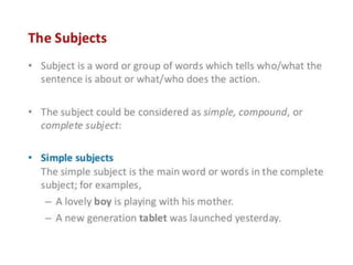 Elements of sentence | PPTX
