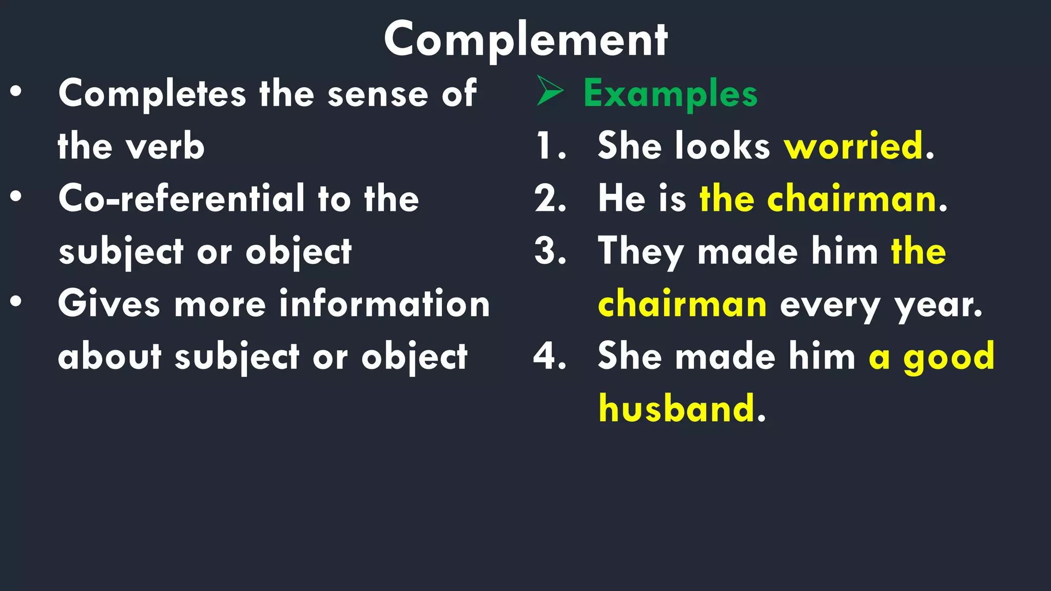 Elements of sentence structure | PPT