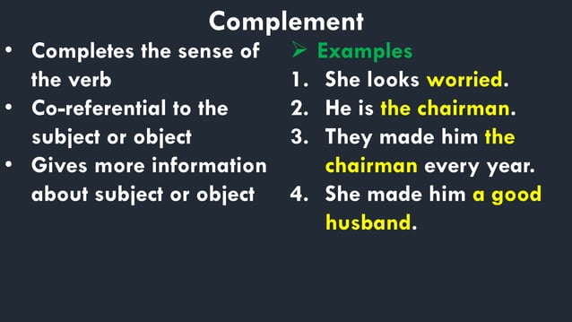 Elements of sentence structure | PPT