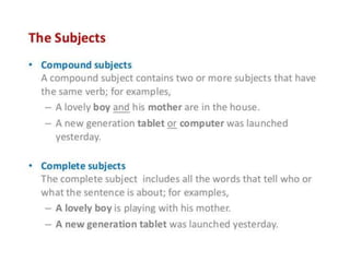 Elements of Sentence | PPTX