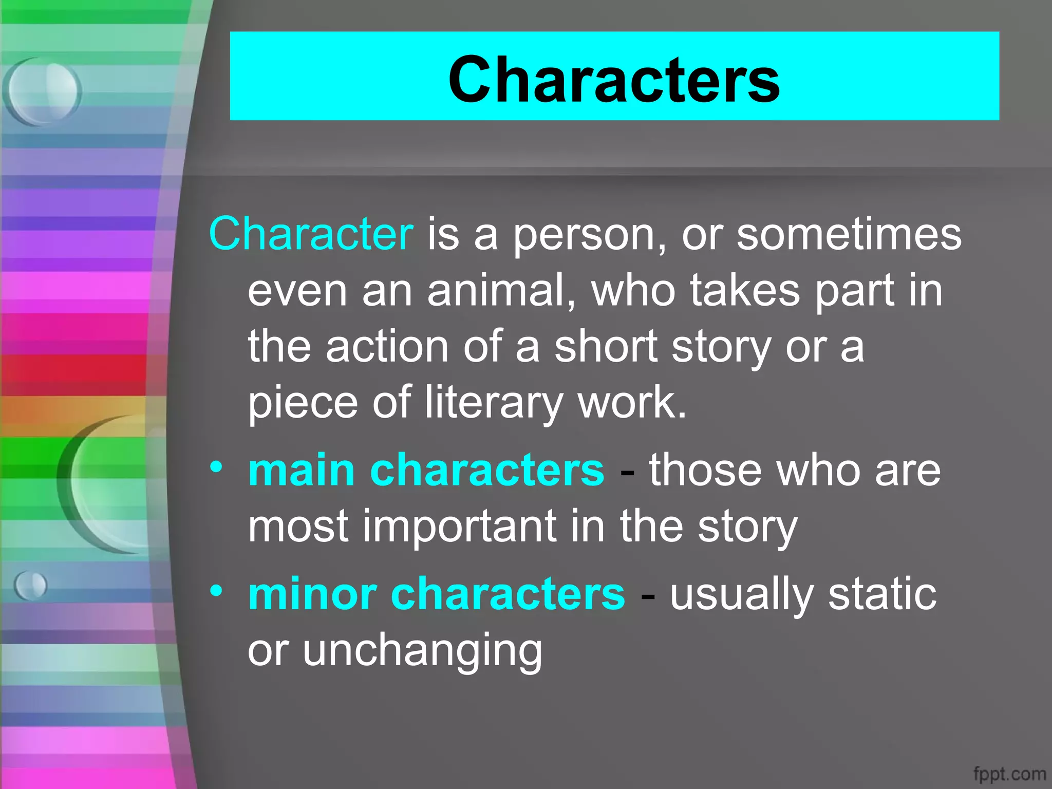Elements of short story | PPT | Drama | Genres