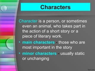Elements of short story | PPT | Drama | Genres