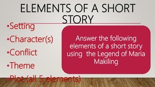 Elements of short story | PPTX