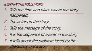Elements of short story | PPTX