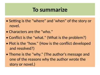 Literary analysis - Elements of Short story.pptx