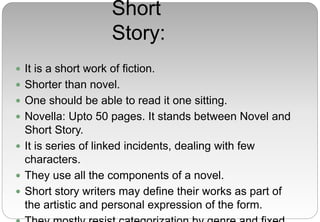 Elements of short story by Wajid Hussain Khoso | PPTX