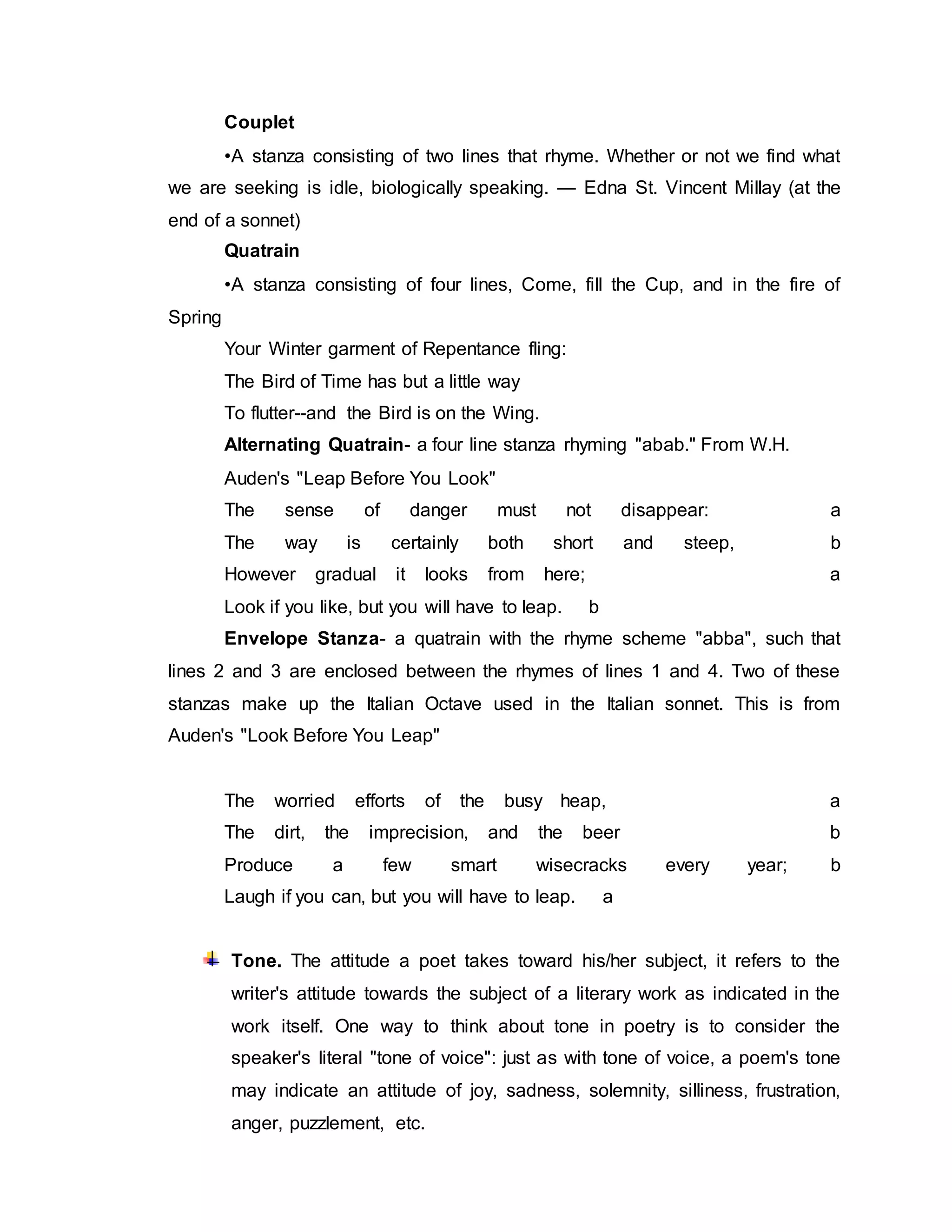 E lements of short story, drama and poetry | DOCX