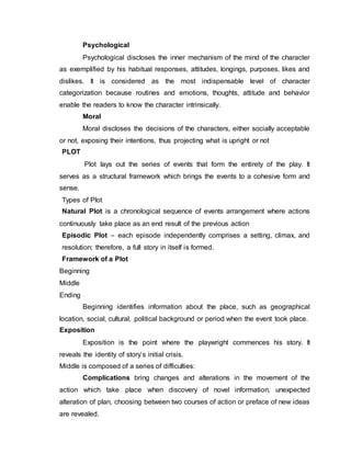 E lements of short story, drama and poetry | DOCX