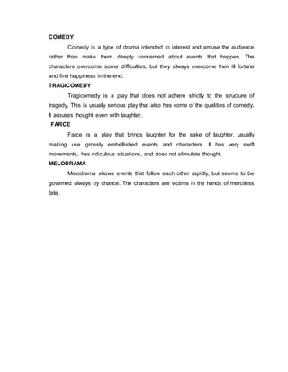 E lements of short story, drama and poetry | DOCX