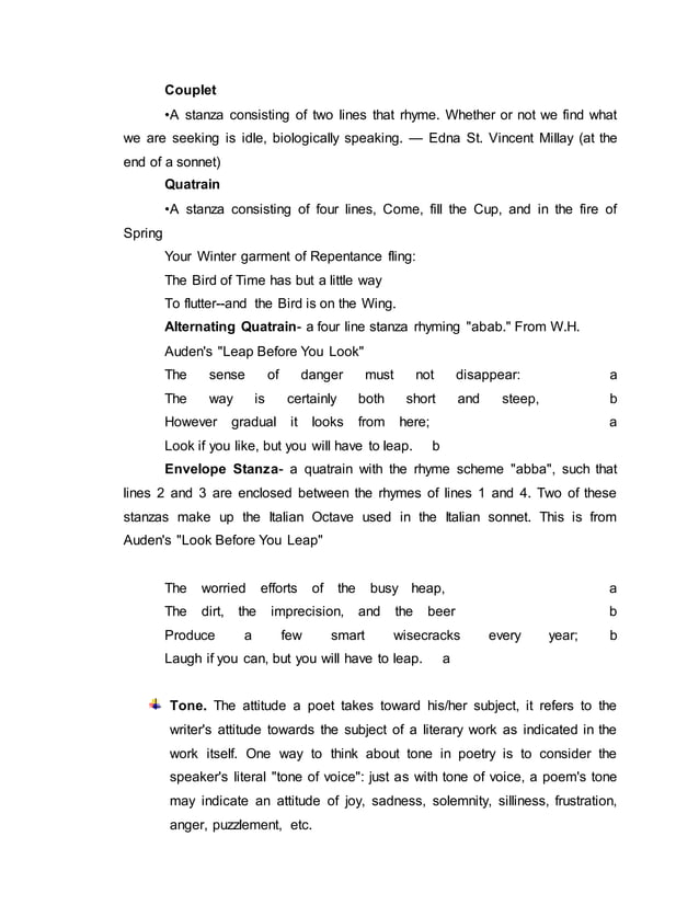 E lements of short story, drama and poetry | DOCX