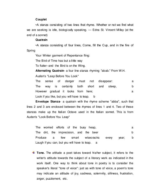 E lements of short story, drama and poetry