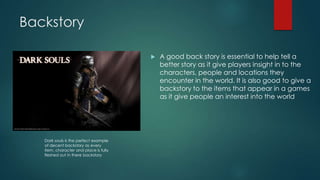 Elements of storytelling for games | PPTX