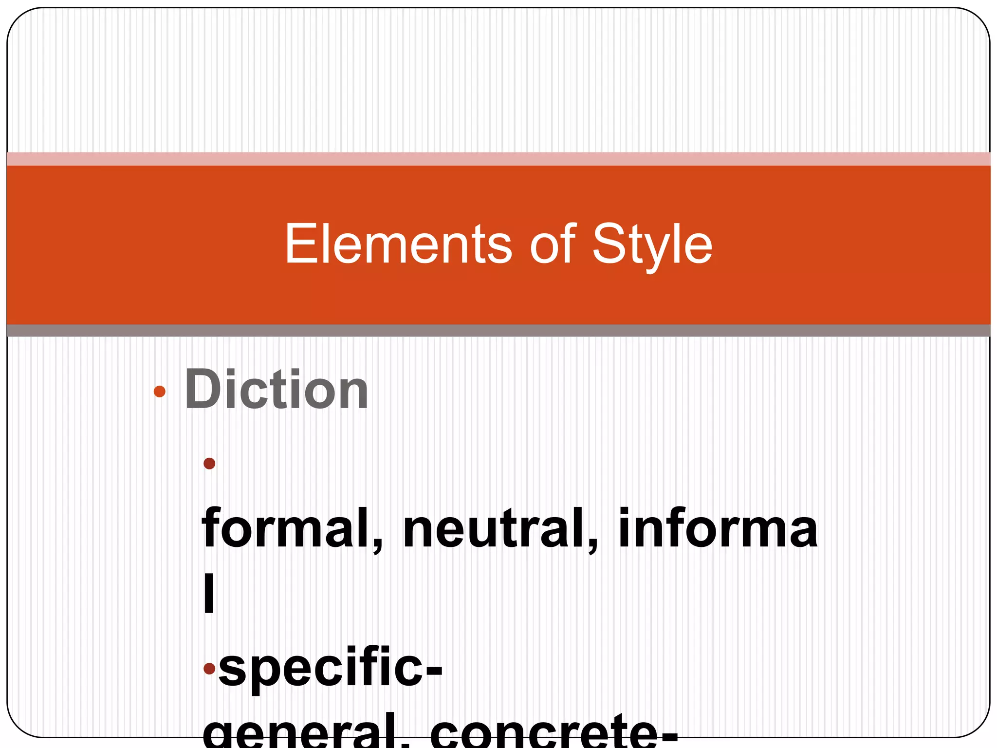 Elements of style | PPTX