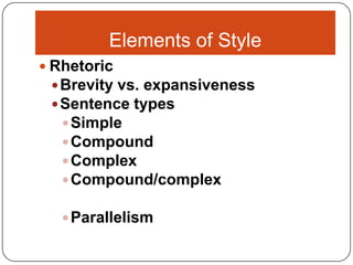 Elements of style | PPTX