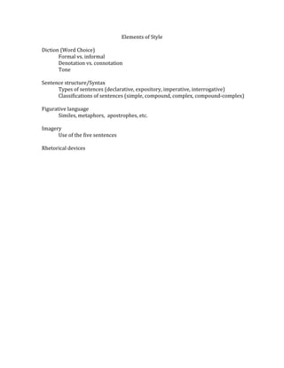 Elements of style | PDF