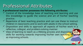 Elements of Teaching and Learning in Ecducation | PPT