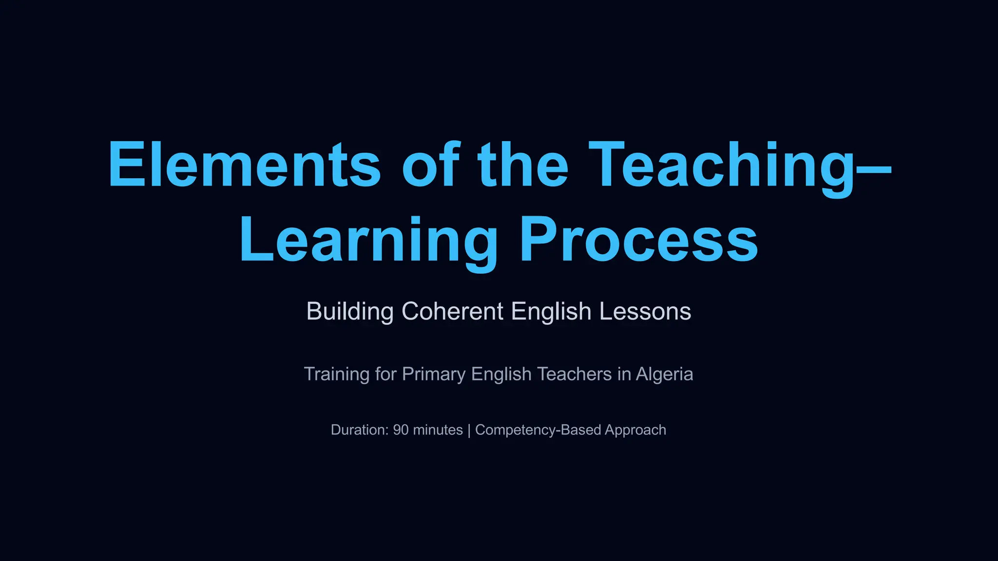 Elements of Teaching-Learning Proce.pptx