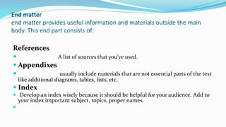 Elements of technical document | PPTX