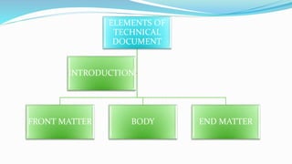 Elements of technical document | PPTX