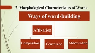 Elements of text lexis analysis | PPTX