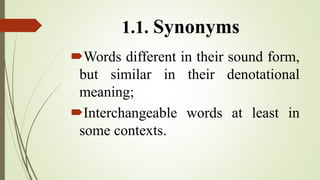 Elements of text lexis analysis | PPTX