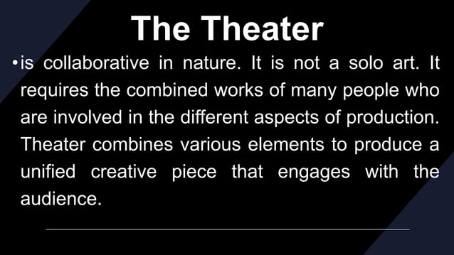 Elements of Theater.pptx | Theater Venues | Attractions