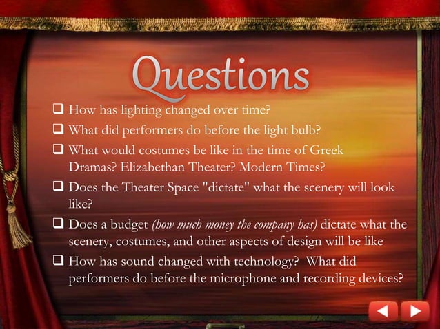 Elements of Theater | PPTX