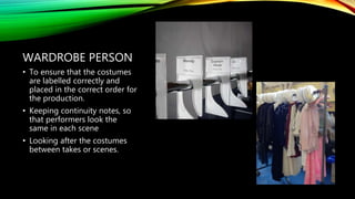 Elements of theatre - Director, choreographer, costume designer ...