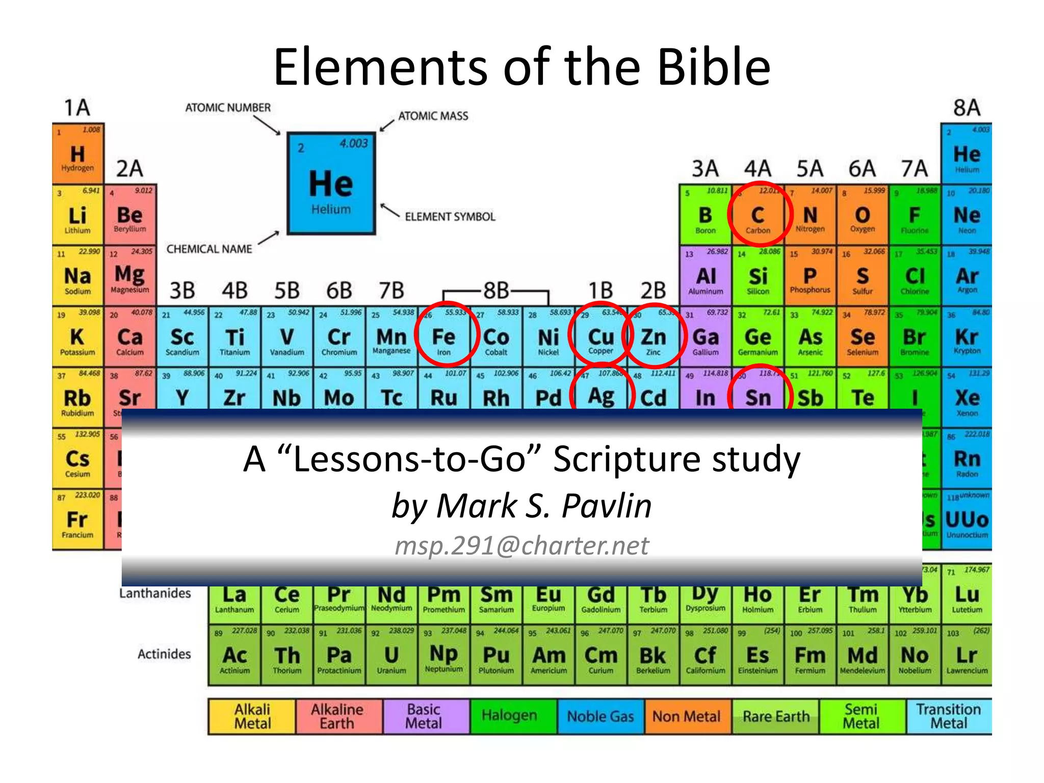 Elements of the Bible | PPTX