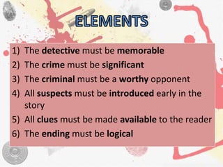 Features Of A Detective Story | Examples Of Detective Stories – QEKAE