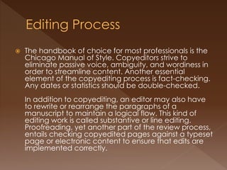 Elements of the Editing Process | PPTX