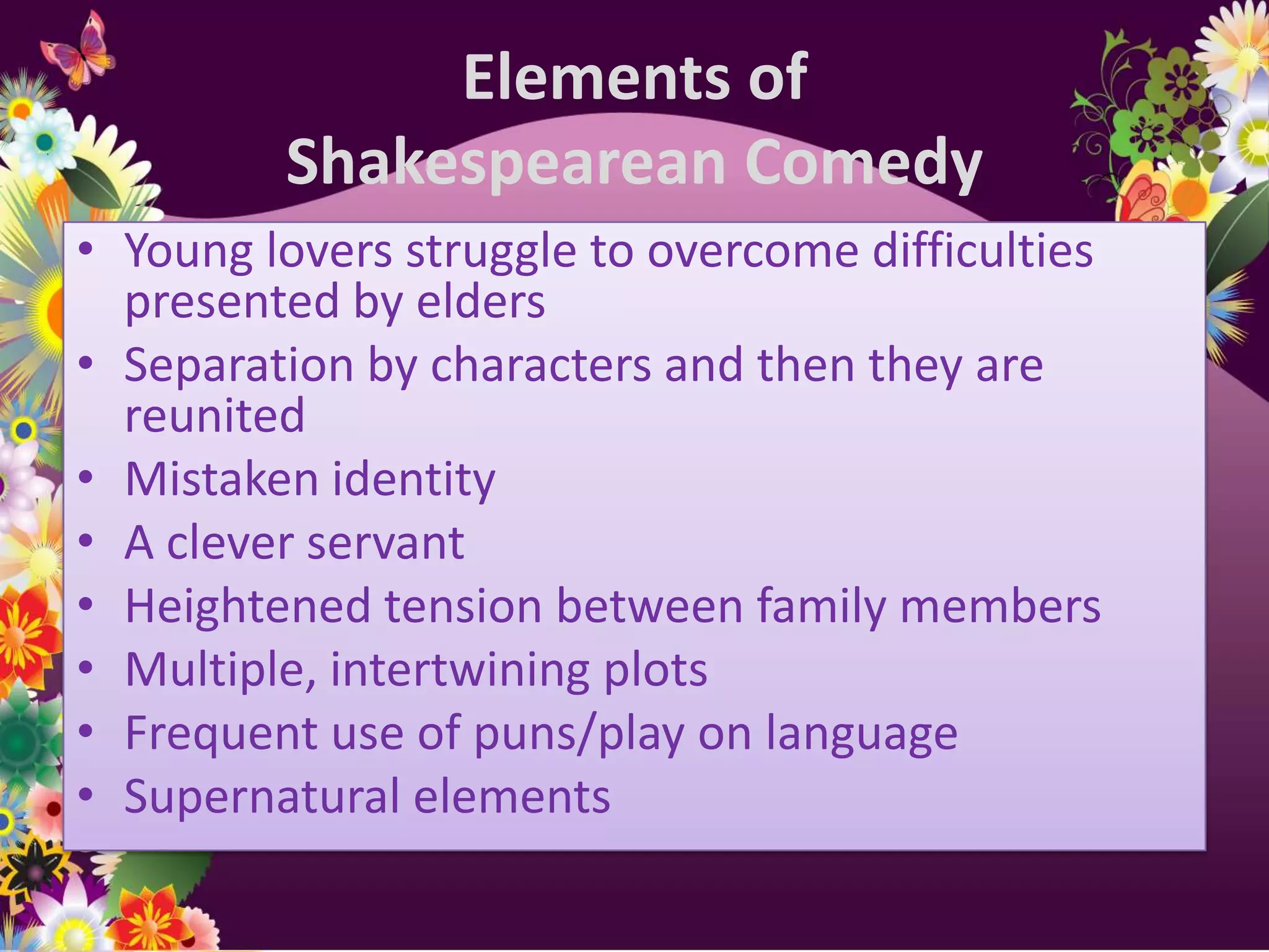 Elements of the play | PPTX