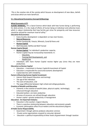 Elements of the process of education