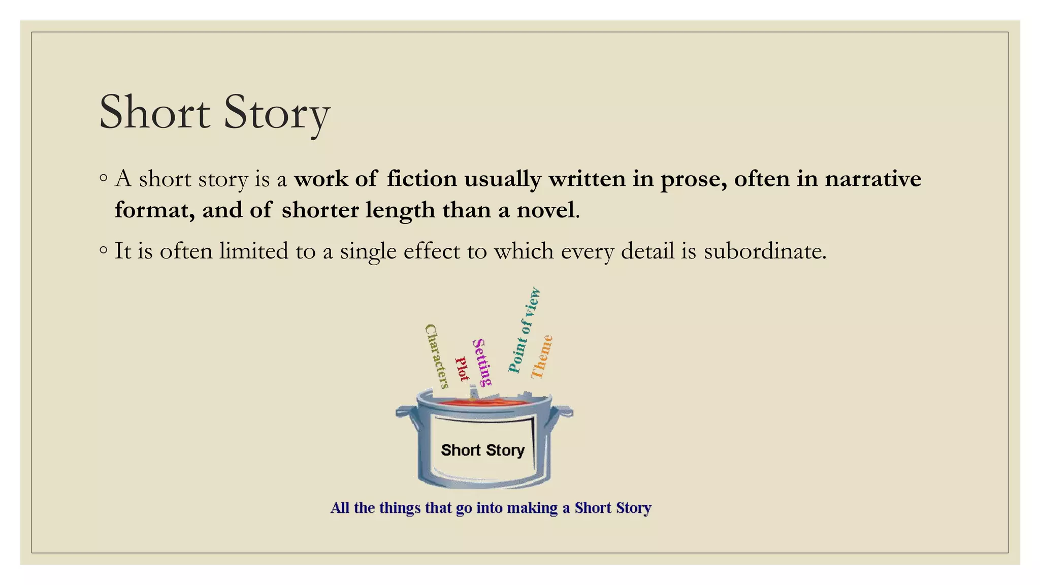 Elements of the short story | PPTX | Fiction | Books and Literature