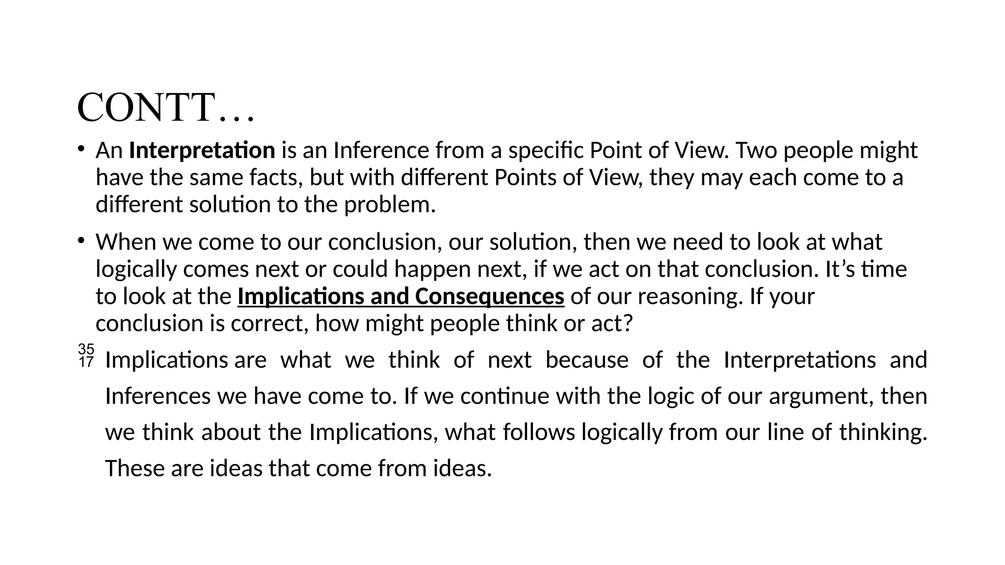 elements of thoughts psychology of humans pptx | PPTX