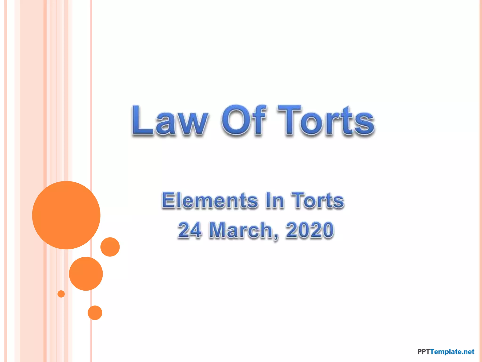 Elements of tort | PPTX