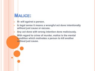 Malice Definition