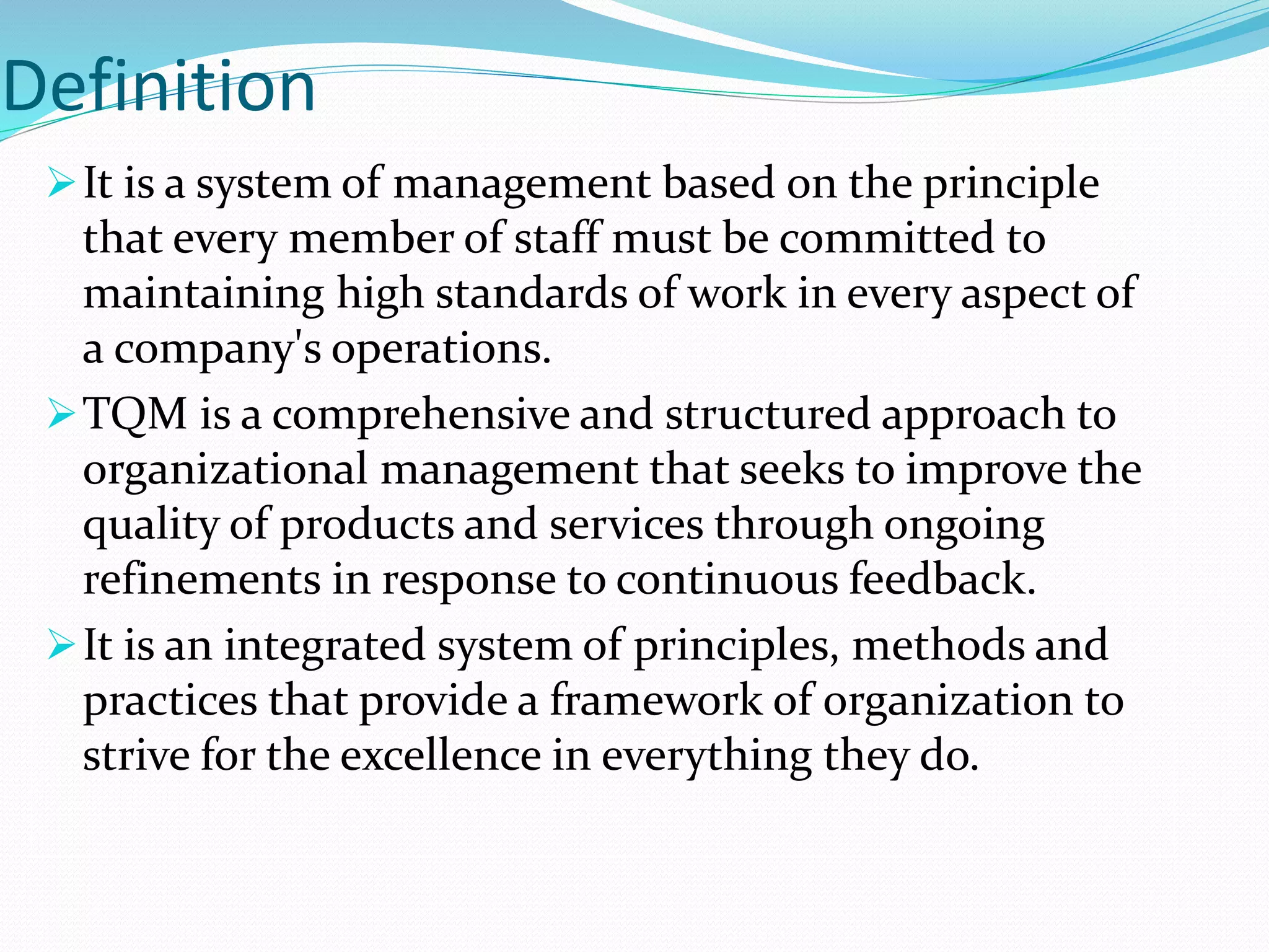 Elements of TQM | PPTX