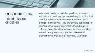 What are the different elements of UI/UX design? | PPT
