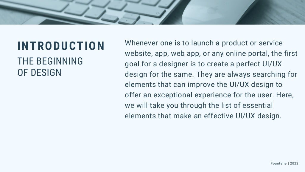 What are the different elements of UI/UX design? | PPT
