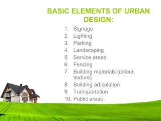 Elements of urban design | PPT