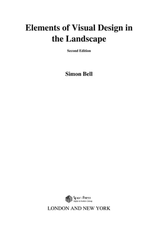 Elements of visual design in the landscape simon bell | PDF
